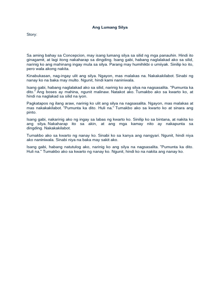 Ang Lumang Silya | PDF