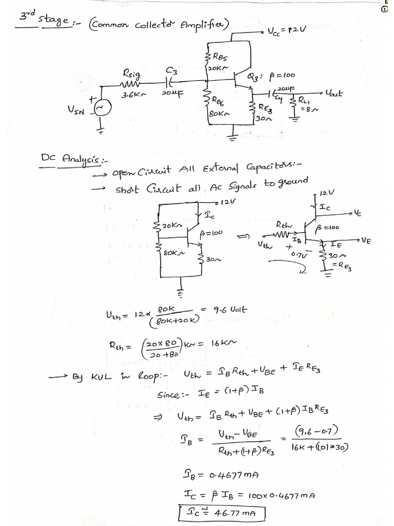 Analog - CC Amplifier | PDF