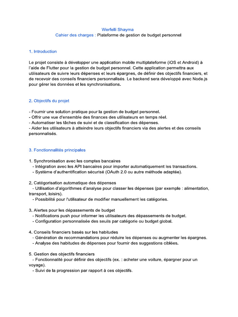 Cahier de Charge Pfe | PDF