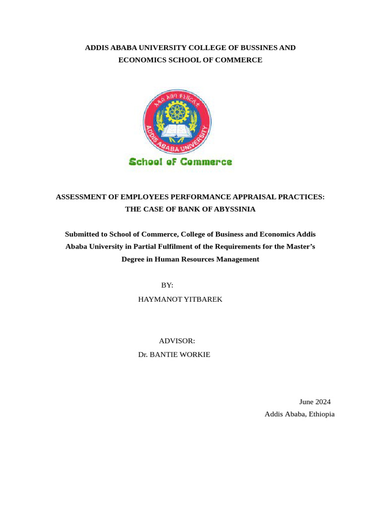 Haimanot.yitbarek Best | PDF | Performance Appraisal | Sampling ...