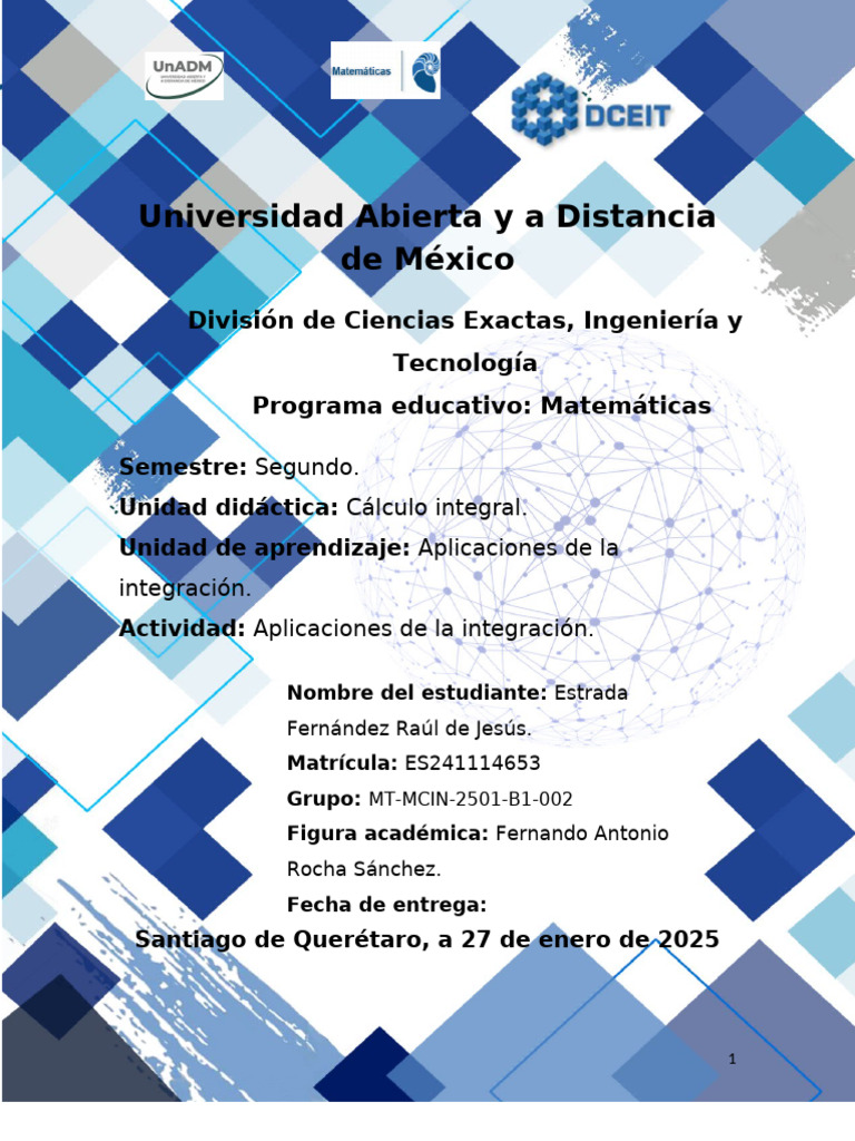 Cin U2 A1 Raef | PDF | Integral | Flujo