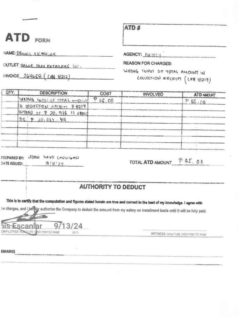 DENNIS ESCANLAR ATD | PDF