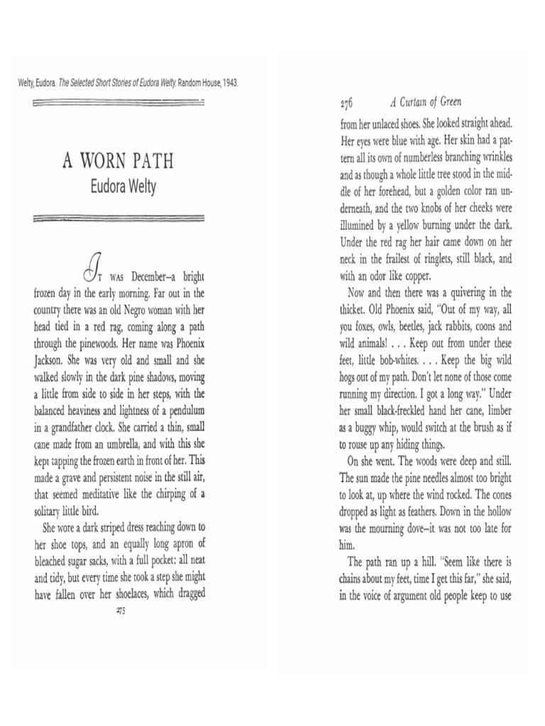 Welty, Eudora - A Worn Path | PDF
