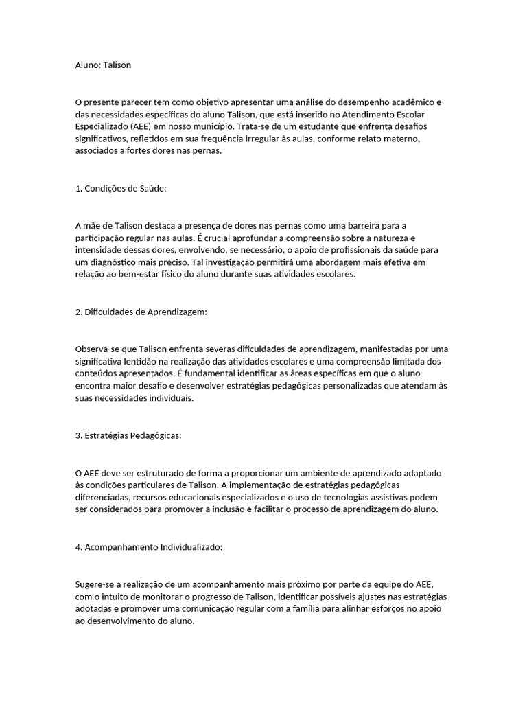 TALISON 5 ANO NAZARÉ | PDF | Pedagogia | Aprendizado