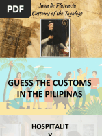 Juan de Plasencia's Customs of The Tagalogs | PDF | Tagalog Language ...