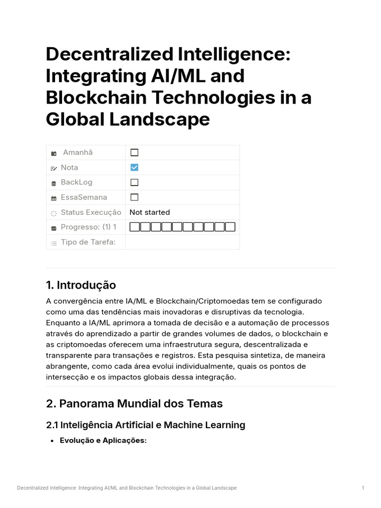 Decentralized Intelligence Integrating AIML and Blockchain Technologies ...