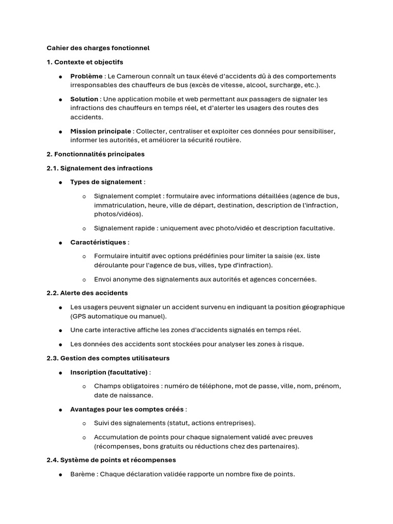 Application de signalement d'infractions routières | PDF | Informatique ...