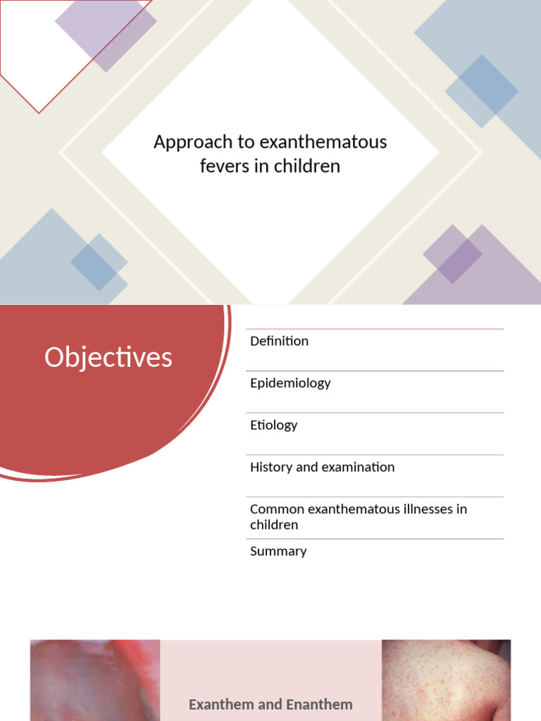Approach To Exanthematous Fevers in Children | PDF | Medicine | Animal ...