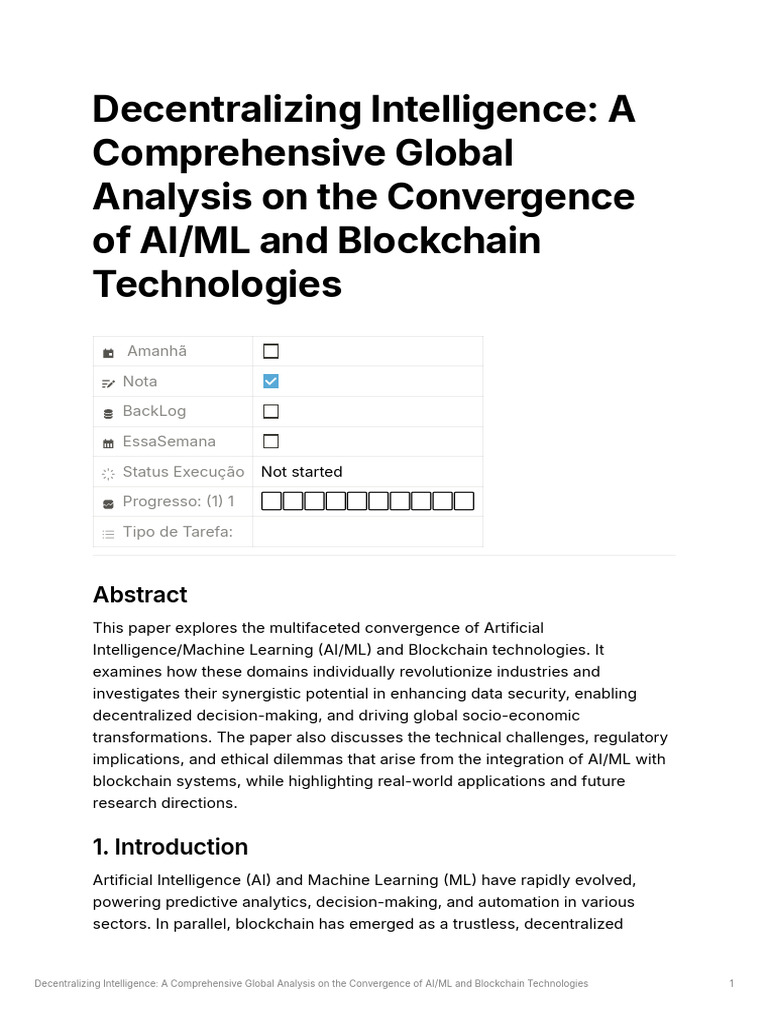Decentralizing Intelligence A Comprehensive Global Analysis On The Convergence of AIML and ...