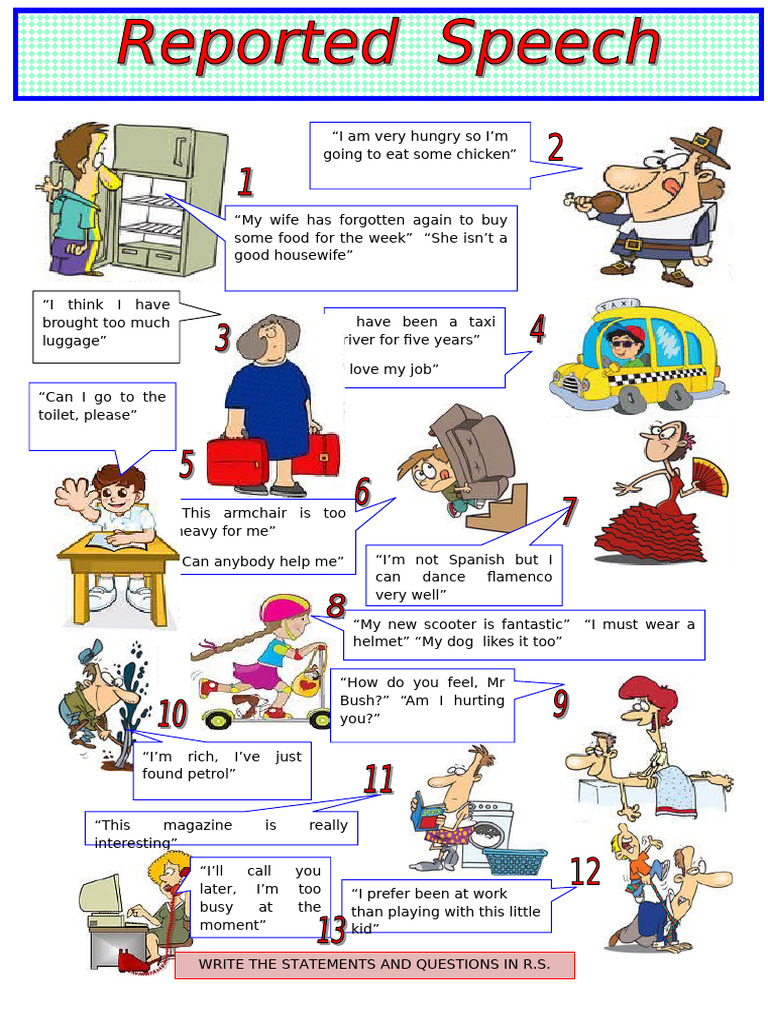 Reported Speech Tests - 55703 | PDF