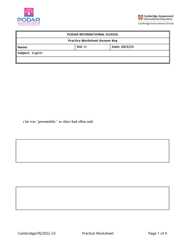6th Grade Inference Practice Worksheet | PDF