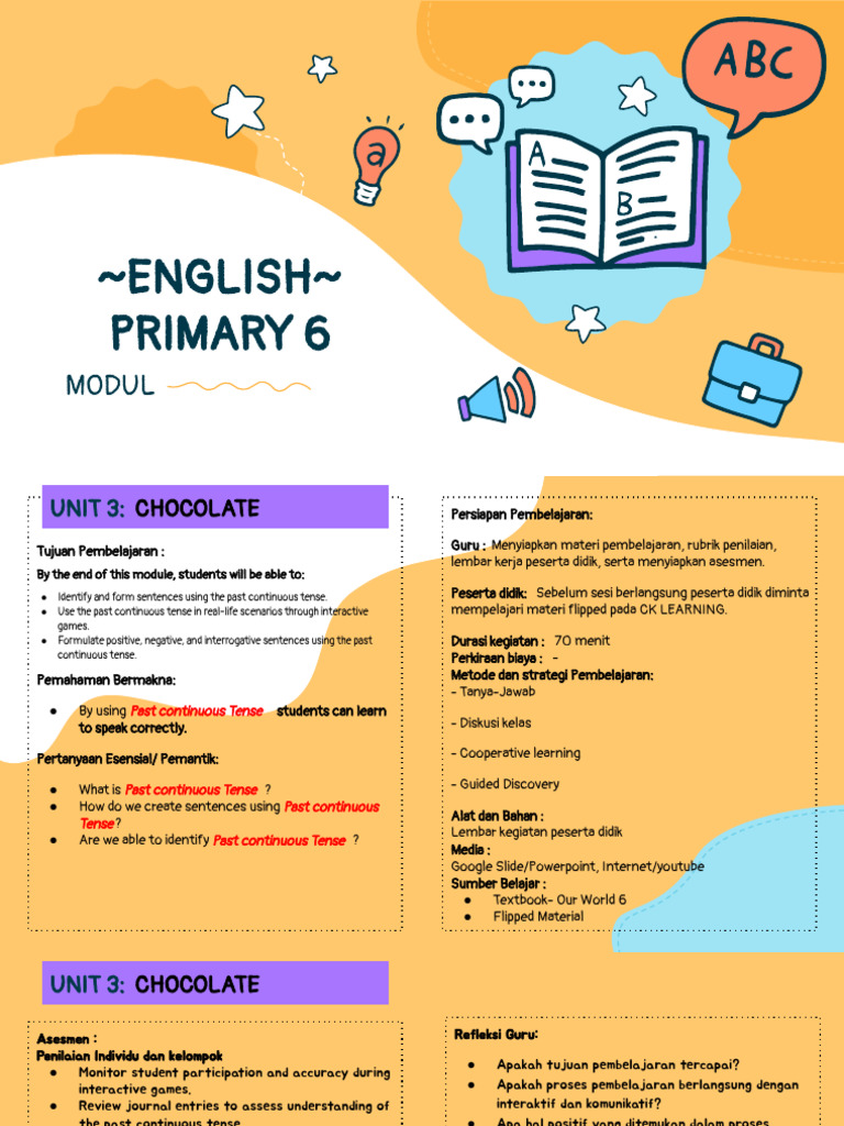 P6 - Modul & English Material - Unit 3 | PDF | Question | Human Communication