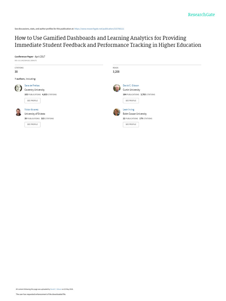 Gami Fied Dashboard SV 13 | PDF | Learning | Analytics