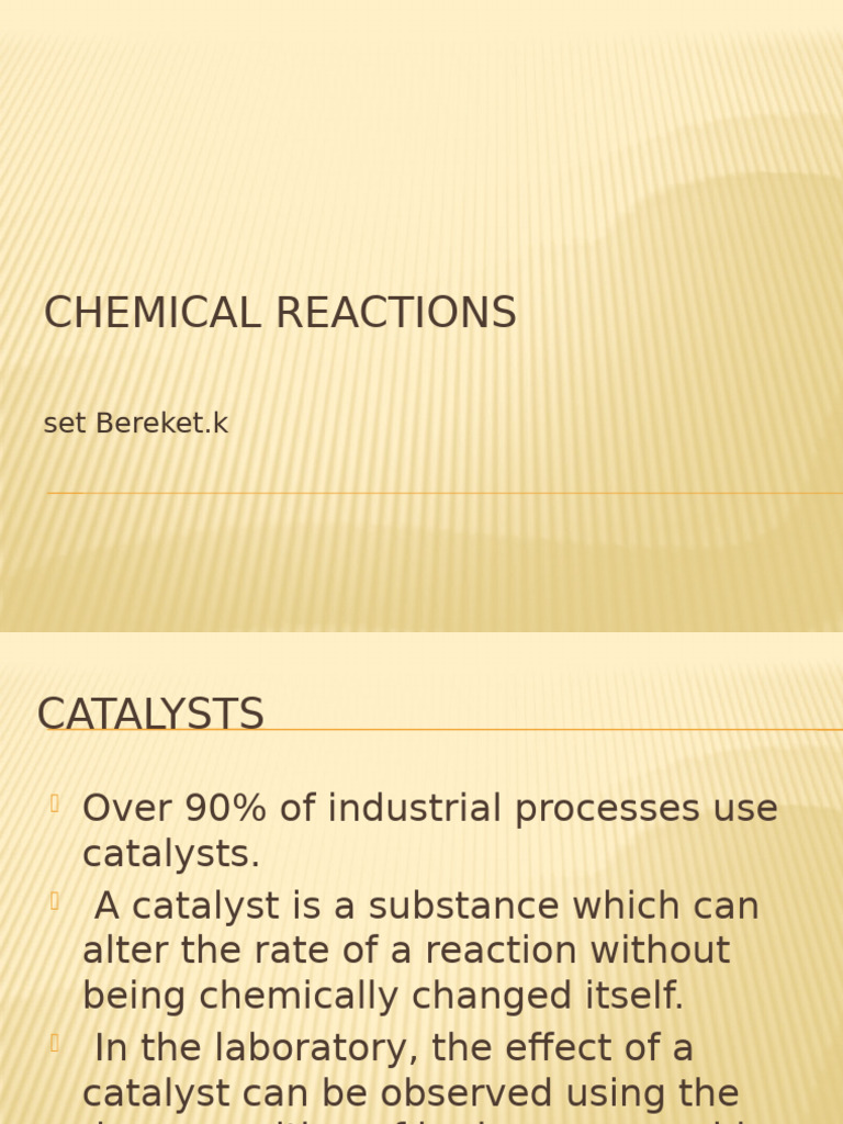 Understanding Catalysts in Chemical Reactions | PDF | Catalysis ...