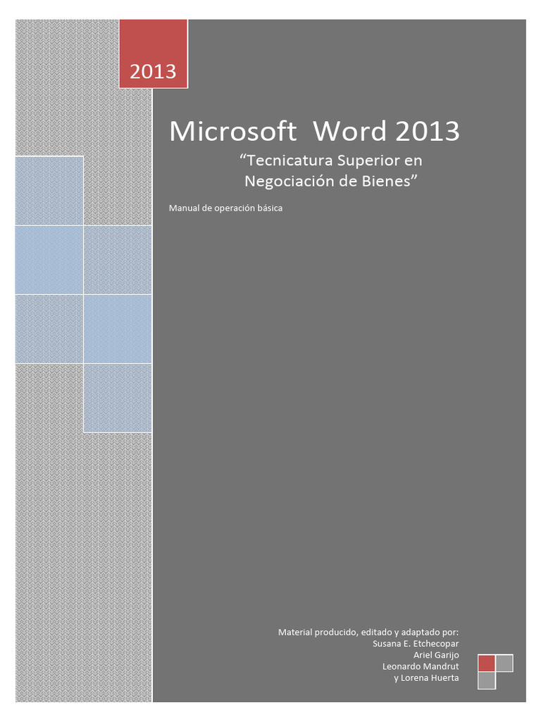 Manual - Microsoft Word 2013 | PDF | Microsoft Office | Microsoft Word