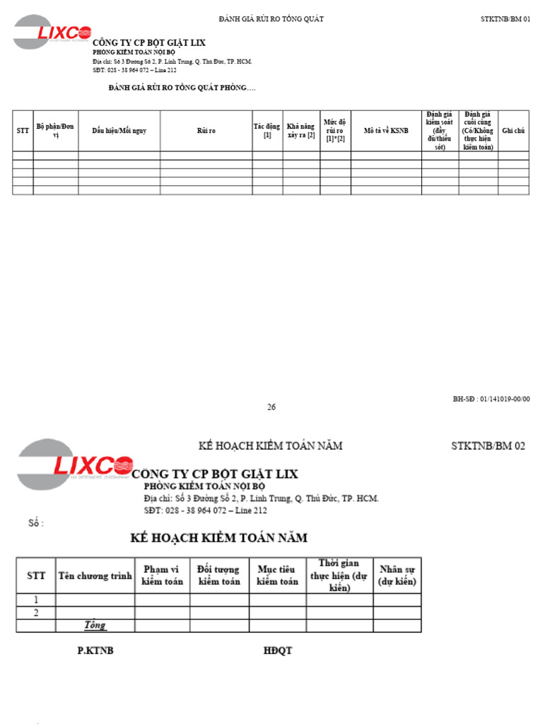 He Thong Bieu Mau PDF | PDF