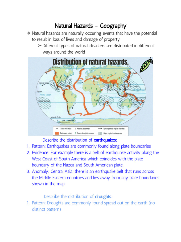 Natural Hazards - Geography | PDF | Plate Tectonics | Volcano