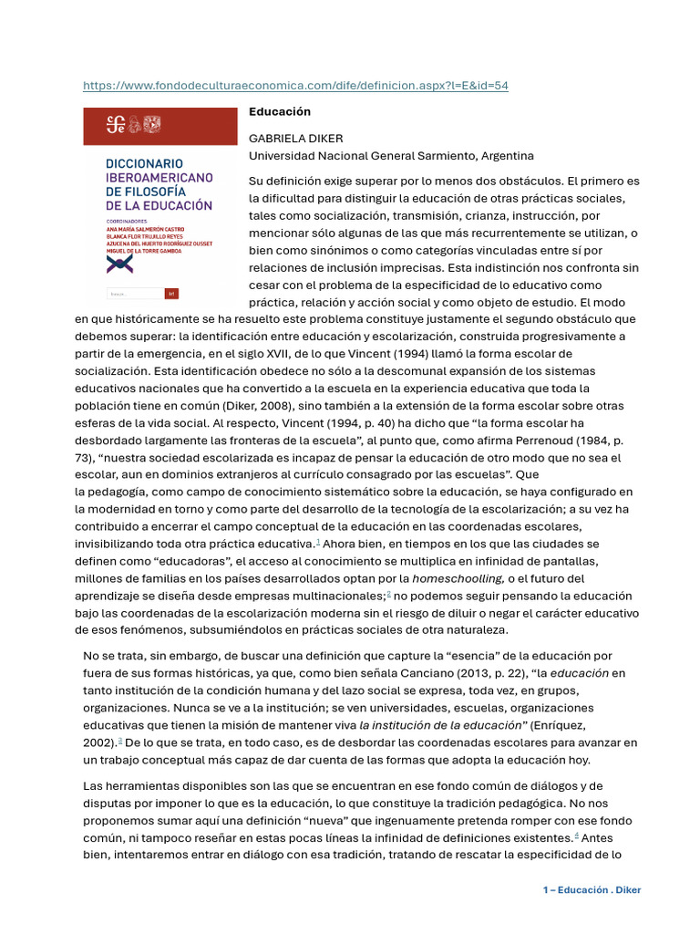 Definición y Especificidad de la Educación | PDF | Pedagogía | Adultos