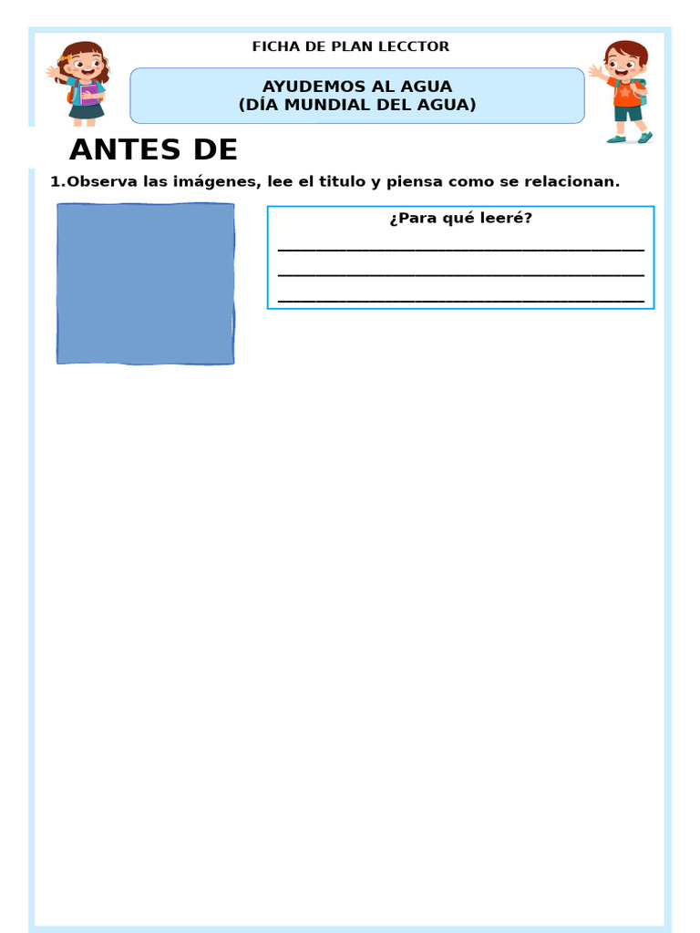 Plan Lector: Cuidado del Agua | PDF