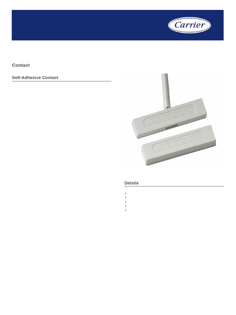 Aritech Magnetic Contact Standard tape DC111 (5) | PDF