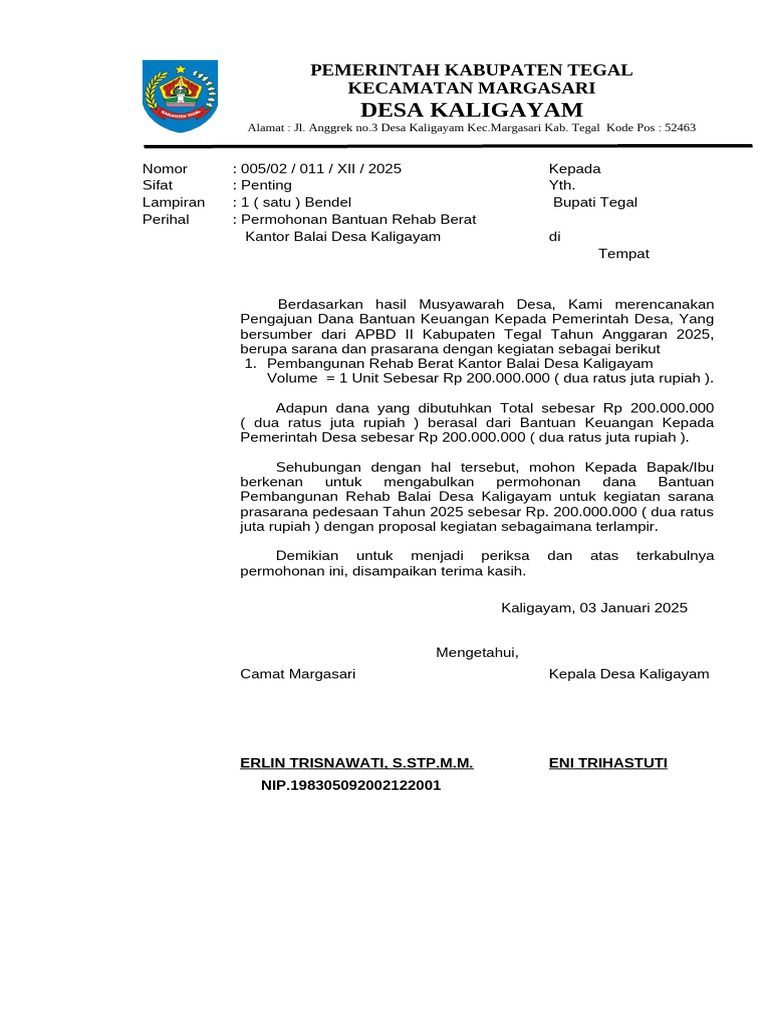 Proposal Rehab Kantor Baldes 2025 | PDF