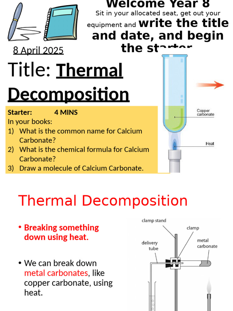 Thermal Decomposition of Metal Carbonates | PDF