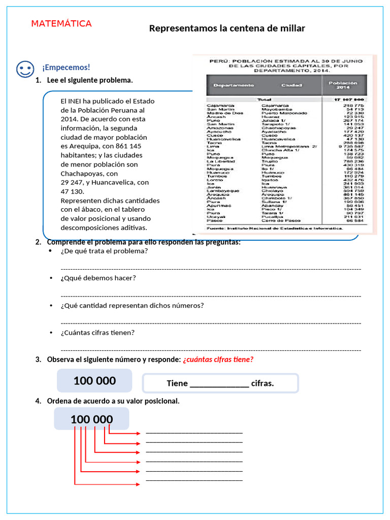 D2 A1 FICHA MAT. Representamos La Centena de Millar en El Sector de Personal | PDF