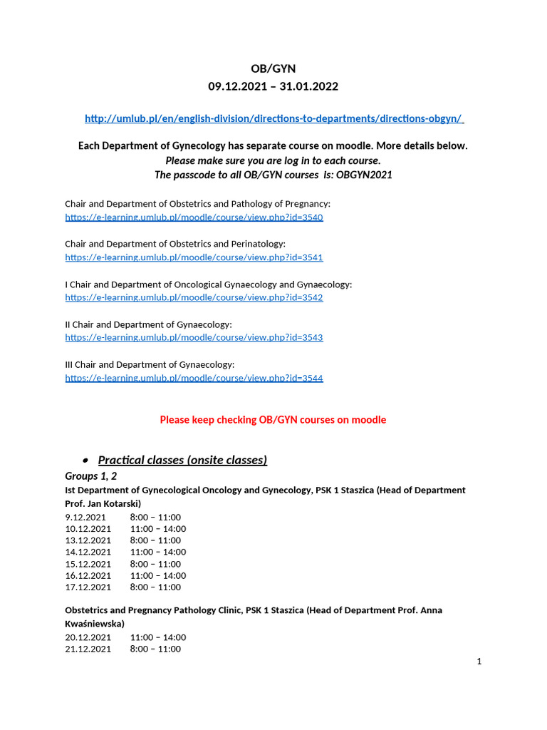 112年 PGY訓練計畫 | PDF | Gynaecology | Obstetrics