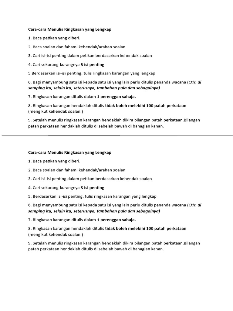 Cara Menulis Ringkasan | PDF