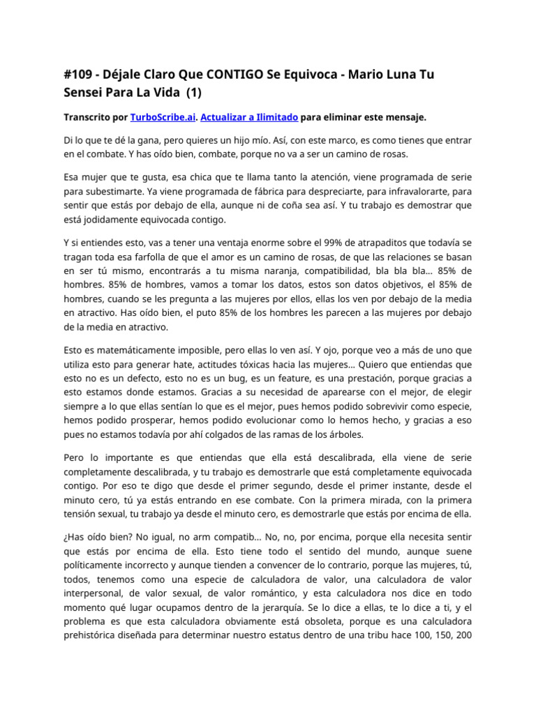 #109 - Déjale Claro Que CONTIGO Se Equivoca - Mario Luna Tu Sensei para ...