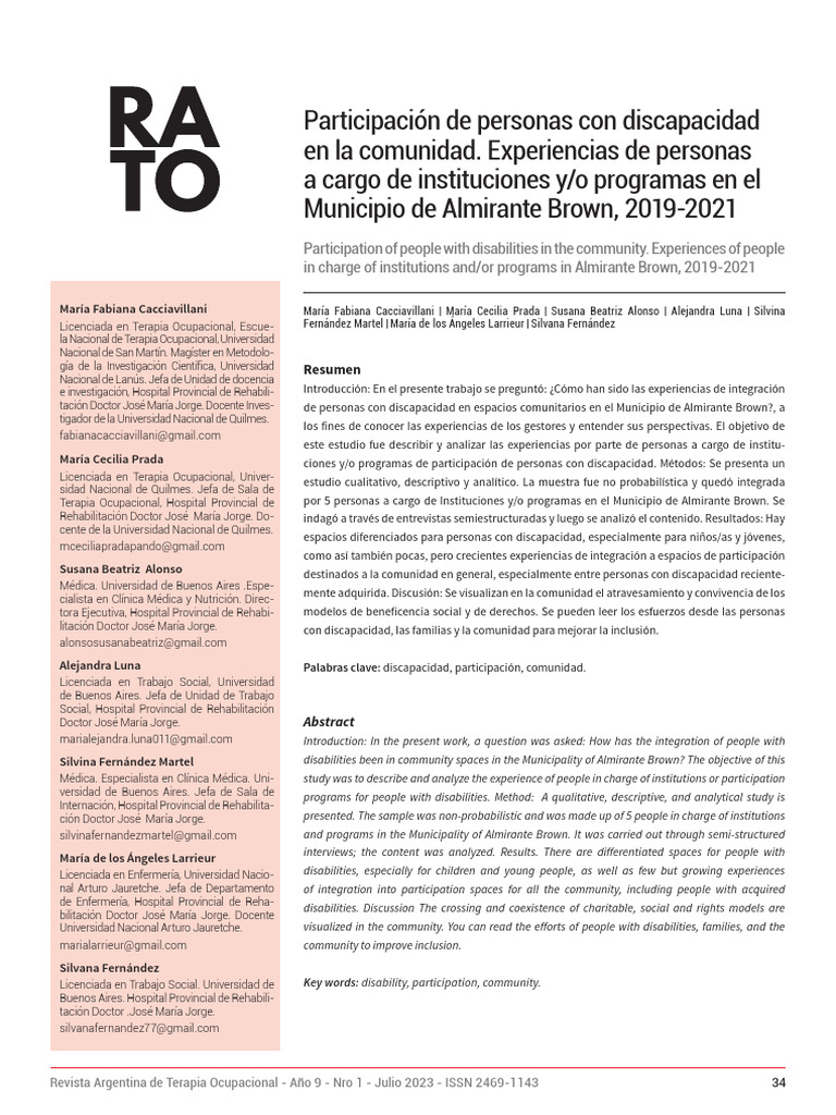 Art Culo Cient Fico | PDF | Invalidez | Naciones Unidas