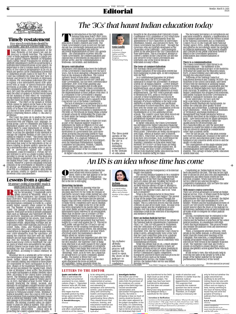 All_English_Editorials_31--3___40_1__41_ | PDF | Earthquakes | Supreme Court Of India