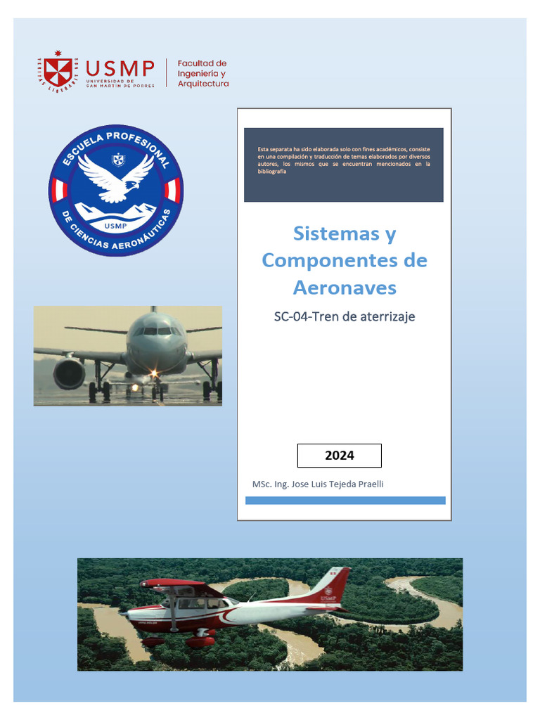 Separata 2024 SCA 04 Tren de Aterrizaje | PDF | Tren de aterrizaje | Avión