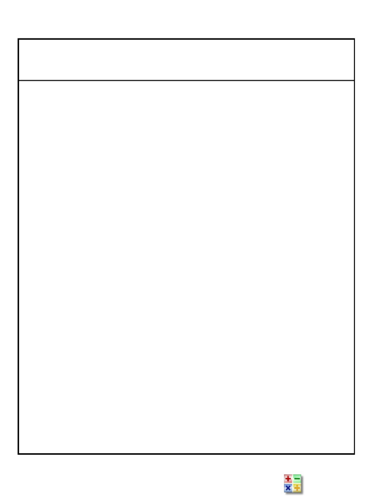 Addition Facts Table | PDF