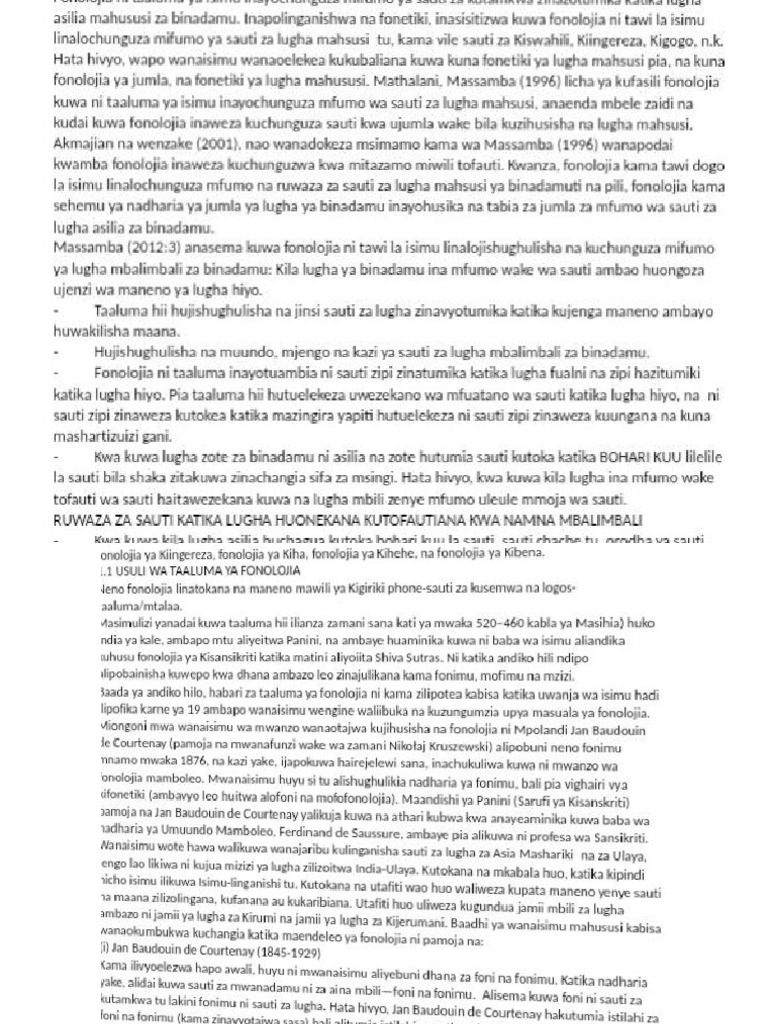 Fonetiki Na Fonolojia | PDF