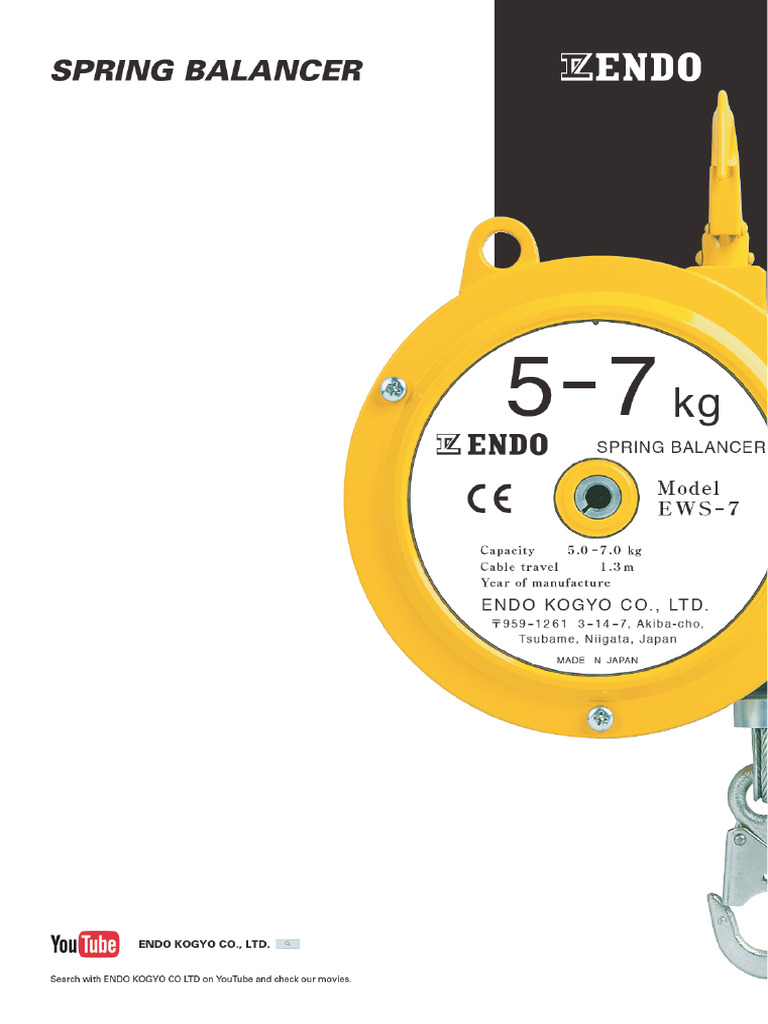 Endo Spring Balancer Catalog | PDF