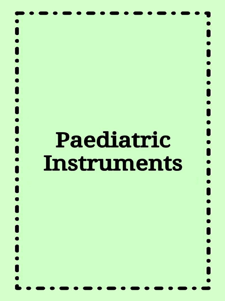 Paediatric Instruments 2 | PDF