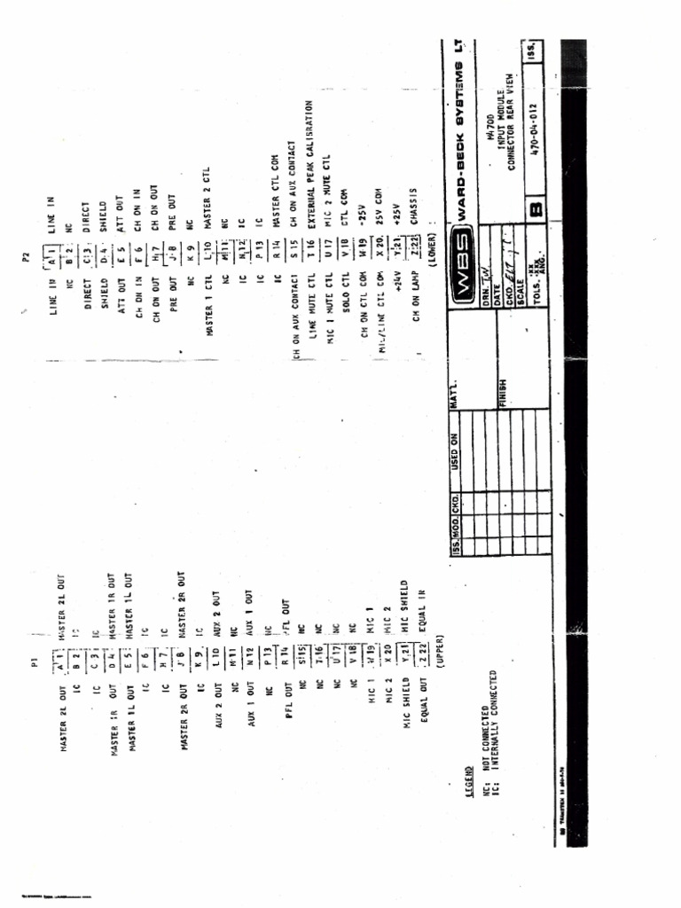 Ward-Beck M470D - Schematic | PDF