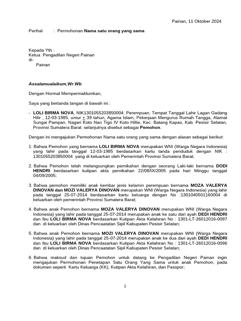 PERMOHONAN ISAP | PDF