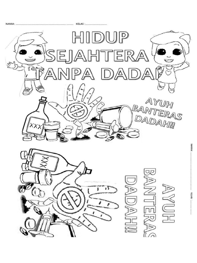 Poster Mewarna Anti Dadah | PDF
