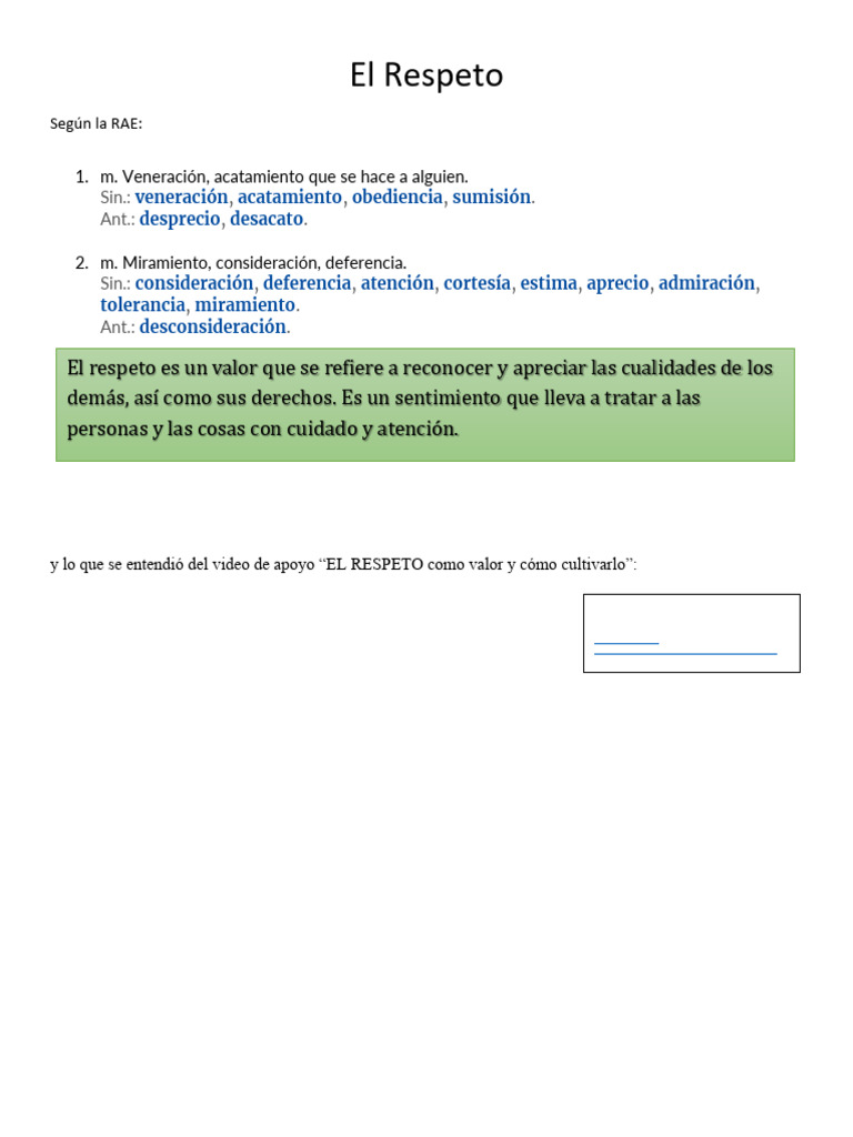 El Valor del Respeto en la Sociedad | PDF