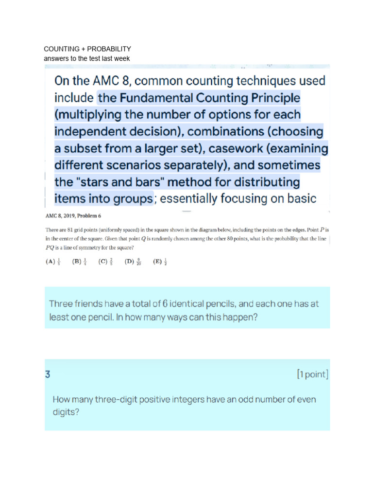 Counting and Probability | PDF