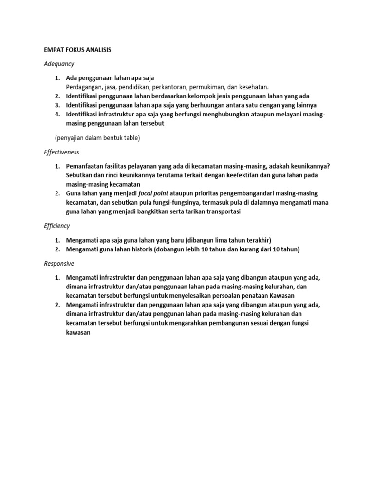 Guna Lahan Analisis | PDF