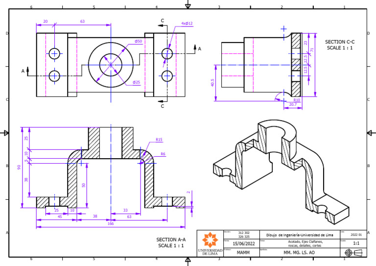 Acotado de Proyecciones en ISO A, Según Norma ISO129 1 y UNE 128 Corte Escalonado | PDF