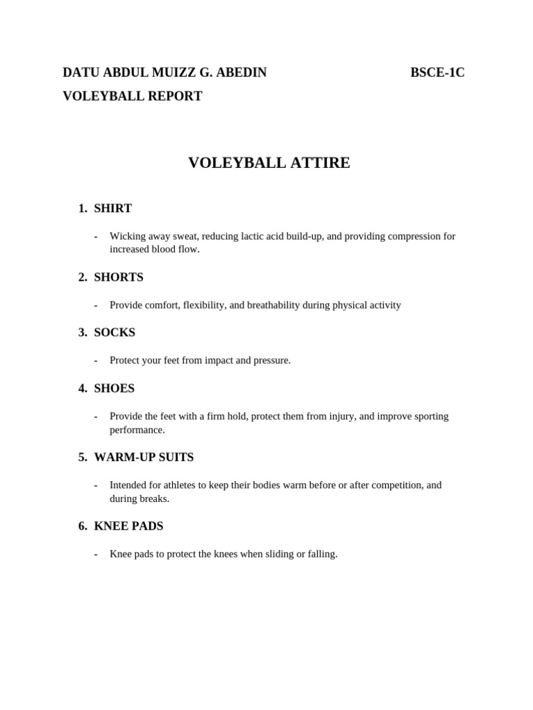 Abedin Vball Report | PDF
