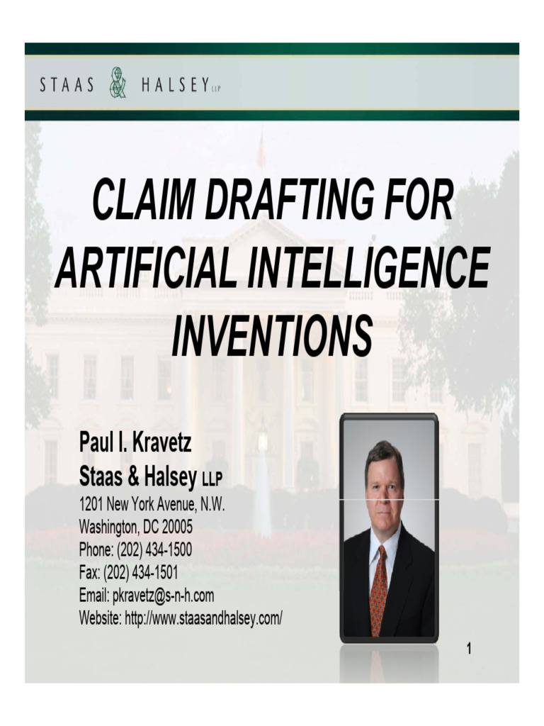 12 - Claim Drafting For AI Inventions | PDF | Artificial Intelligence | Intelligence (AI ...