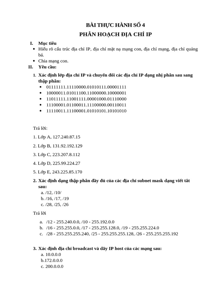 Lab 4 - Phan Hoach Dia Chi IP | PDF