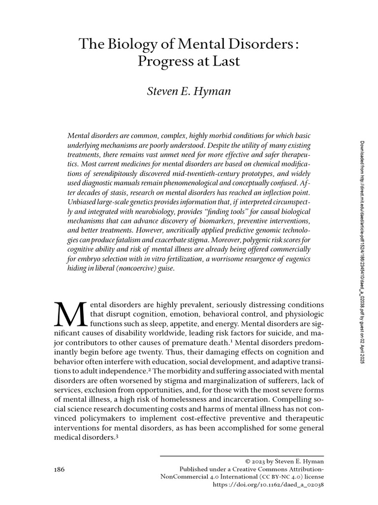 Hyman (2023) | PDF | Antipsychotic | Diagnostic And Statistical Manual ...