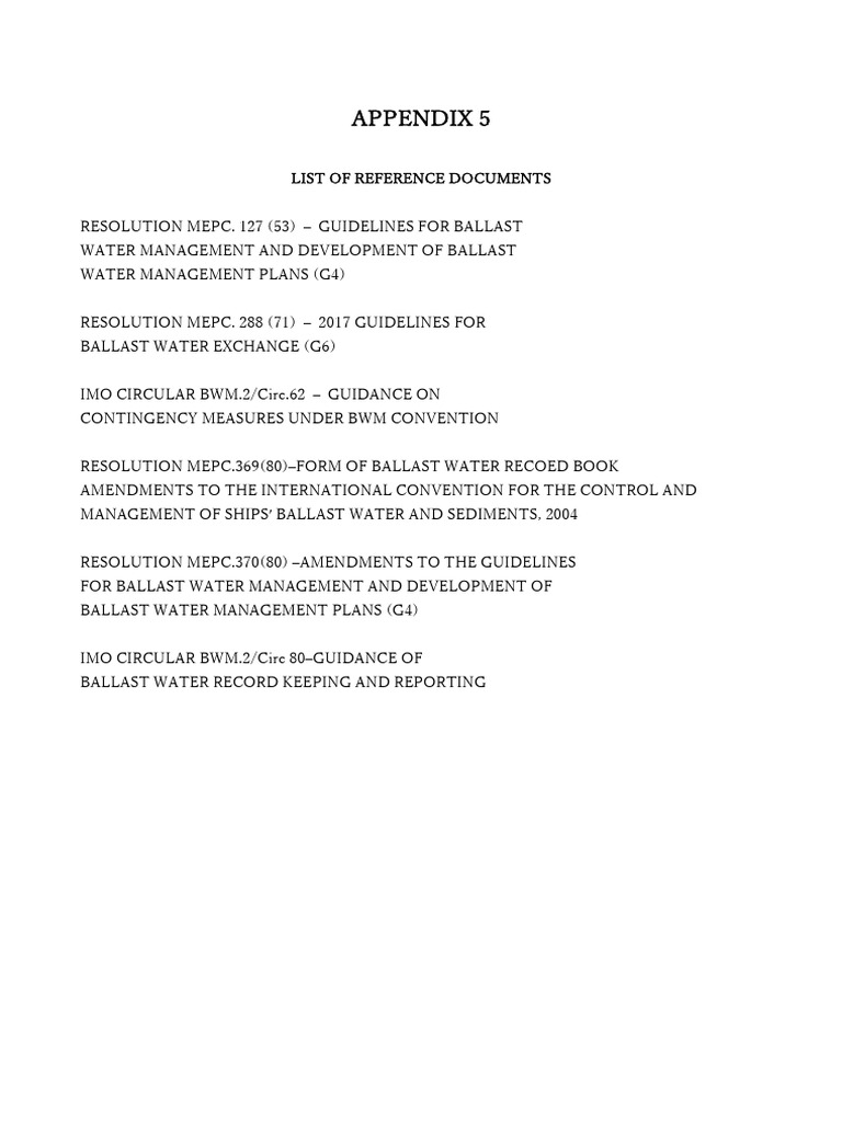 Ballast Water Management Guidelines | PDF