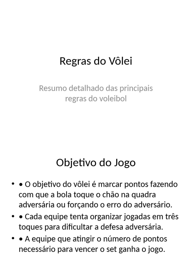 Regras Essenciais do Vôlei Explicadas | PDF | Voleibol | Esportes